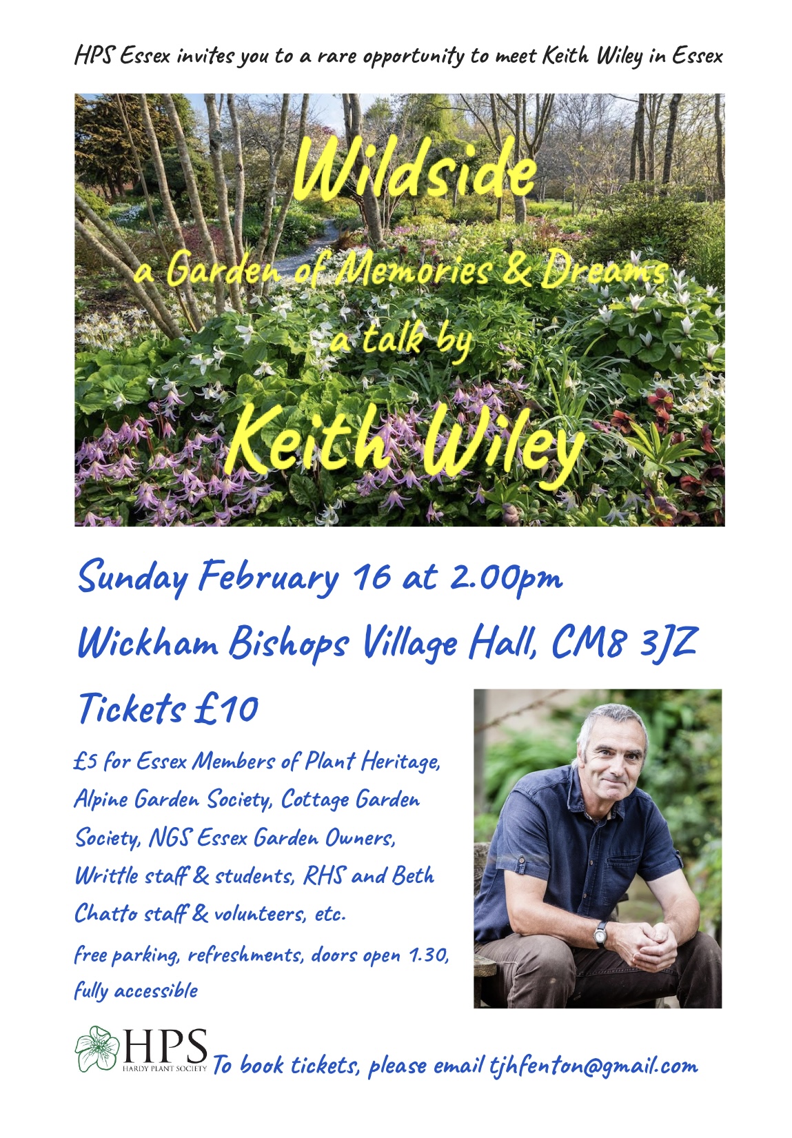 Keith Wiley – Wildside Garden is coming to Essex! – Essex HPS